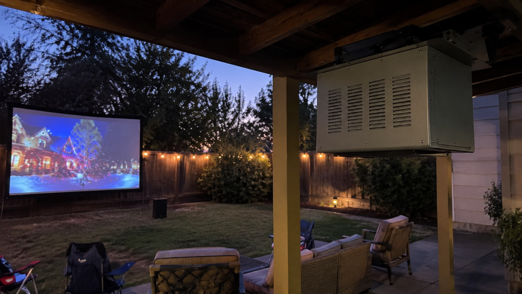 Climate Controlled Projector Enclosures - Backyard Projection Map